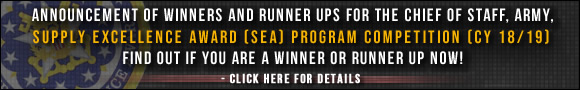 Supply Excellence Award Program (SEA) - Quartermaster School